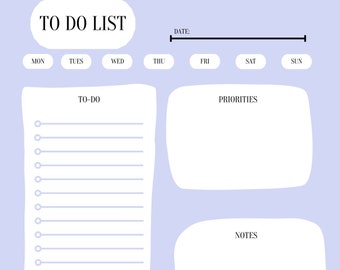 Minimalist to Do List Printable to Do List Digital iPad to Do List to ...