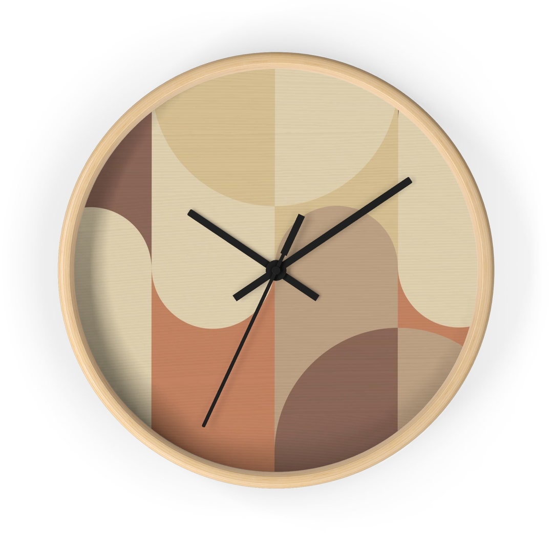 Bauhaus Style Wall Clock, Modern Design Unique Wall Clock, Handmade ...