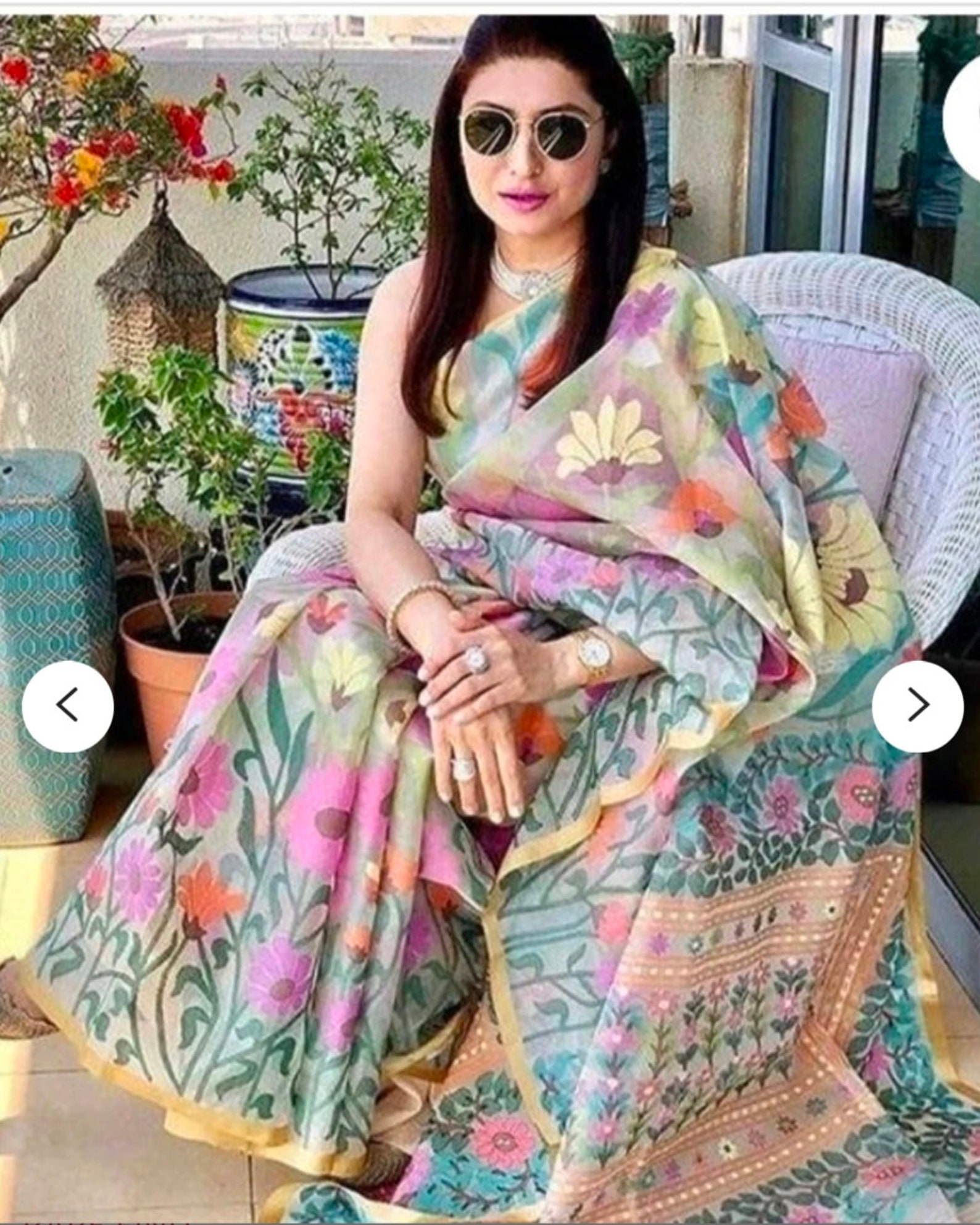 Handloom Tantuj Pure Muslin Jamdani Saree for Indian Women Traditional ...