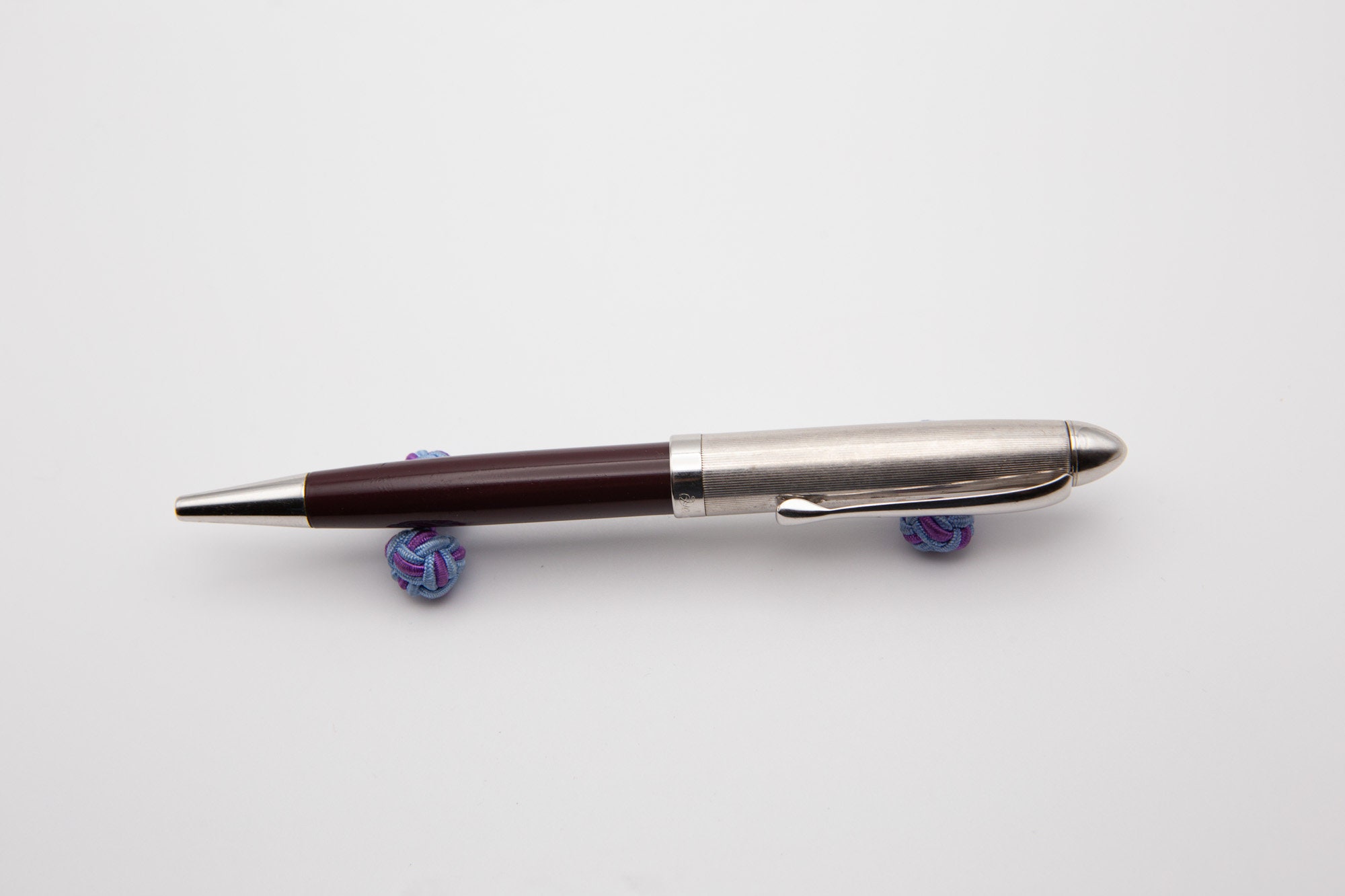 Vintage DELTA GRAFFITI Ballpoint Pen Brown Resin and 925 Sterling ...
