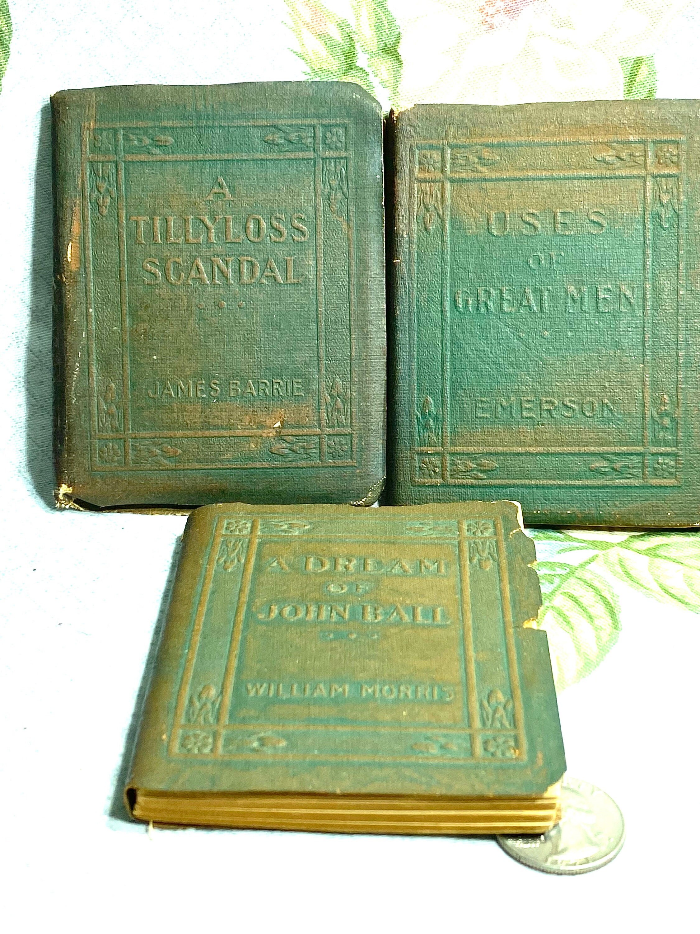 Vintage Set 5 Little Leather Library Books in Poor Condition-miniature ...