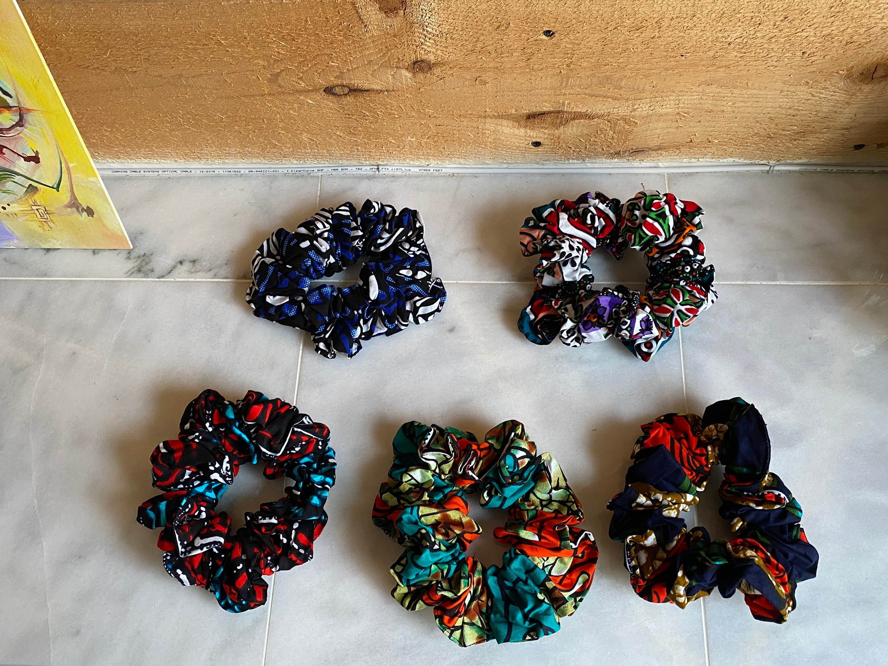 African Print Scrunchies, Ankara Scrunchies, Bright Colored Scrunchies ...