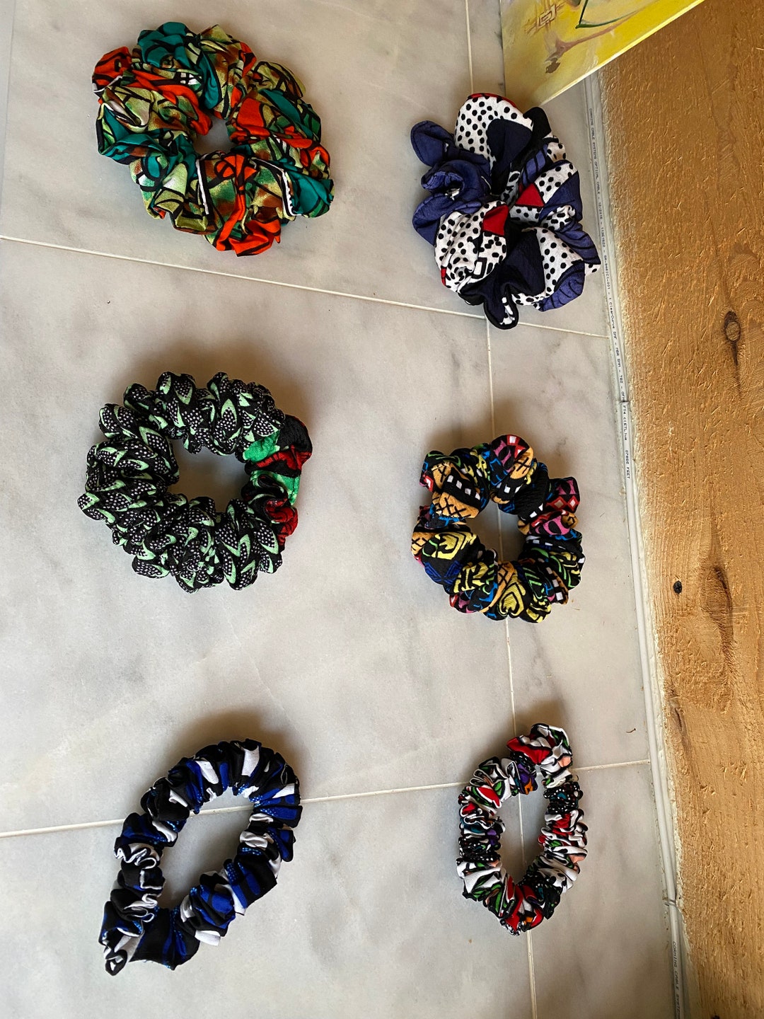 African Print Scrunchies, Ankara Scrunchies, Bright Colored Scrunchies ...
