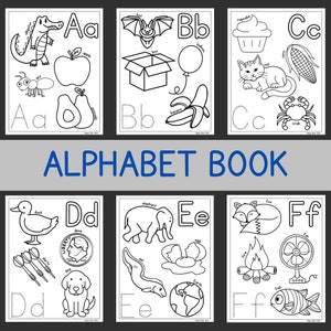 Alphabet Coloring Pages ABC Book PDF Preschool Kindergarten Phonemic ...