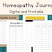 Homeopathy Journal Homeopathic Study Guide PDF Digital Download - Etsy