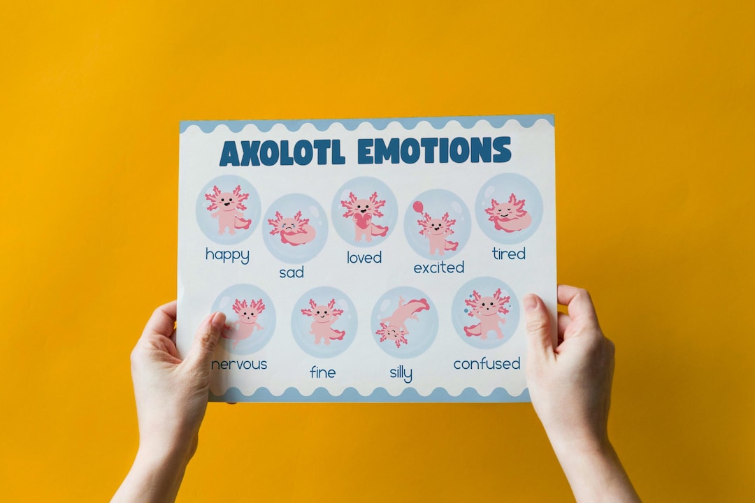 Axolotl Emotions Poster: Social Emotional Learning, Feelings Chart - Etsy