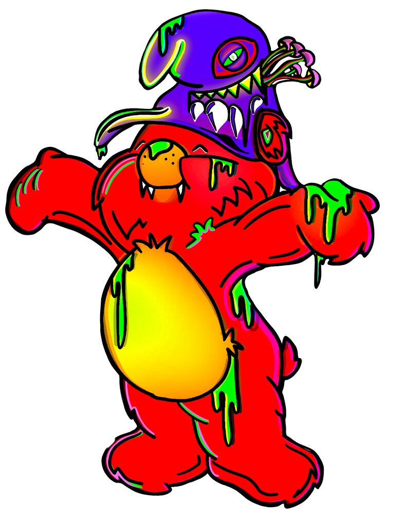 Trippy Bear of Care - Etsy