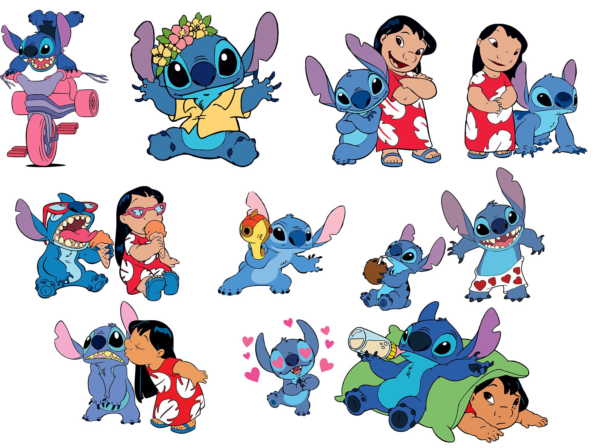 Lilo and Stitch Svg, Lilo and Stitch Bundle Svg for Cricut, Layered ...