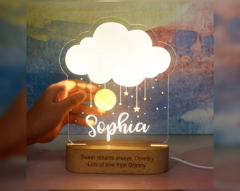 Personalized Girls Night Light - Etsy