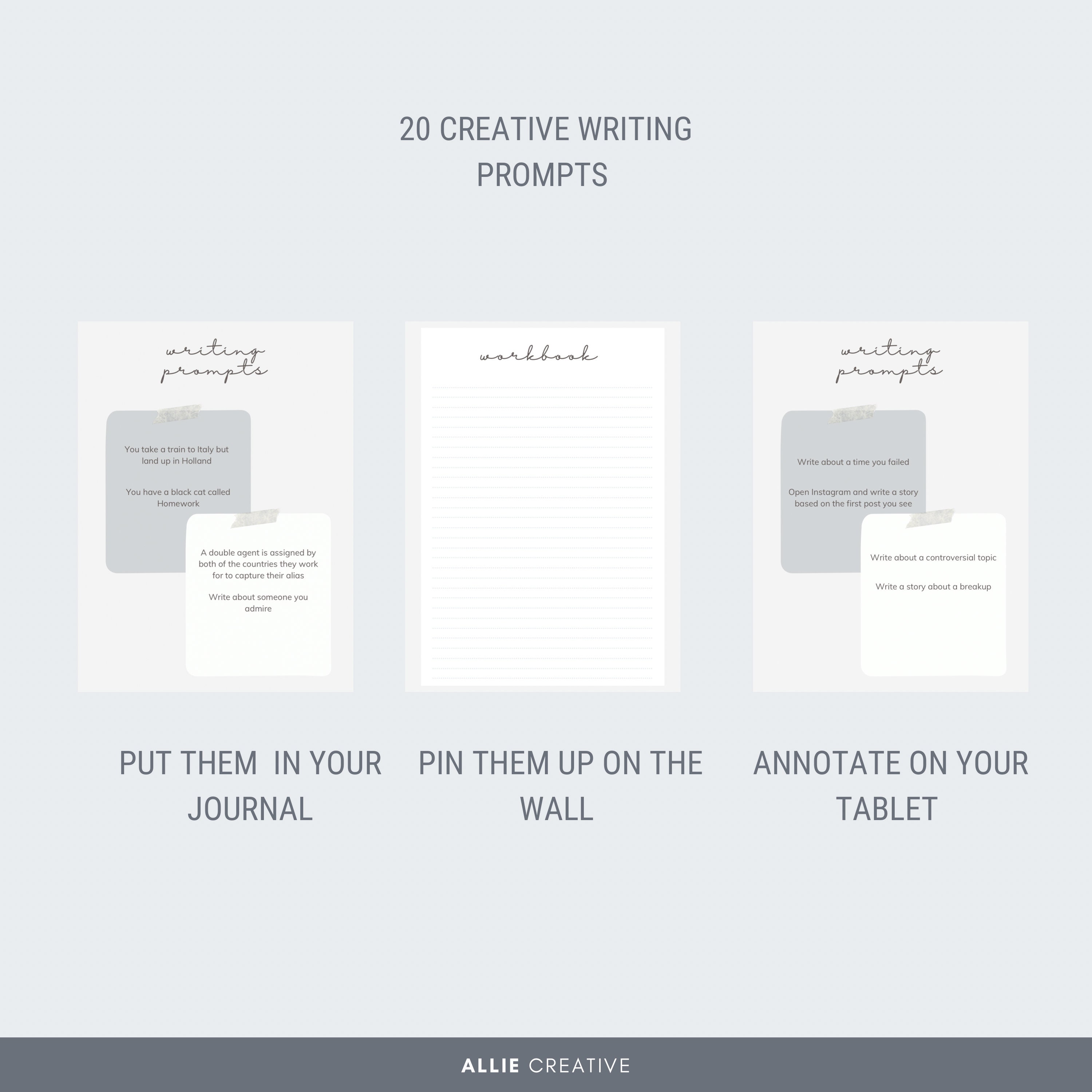 Printable Writing Prompts, Digital Writing Prompts - Etsy