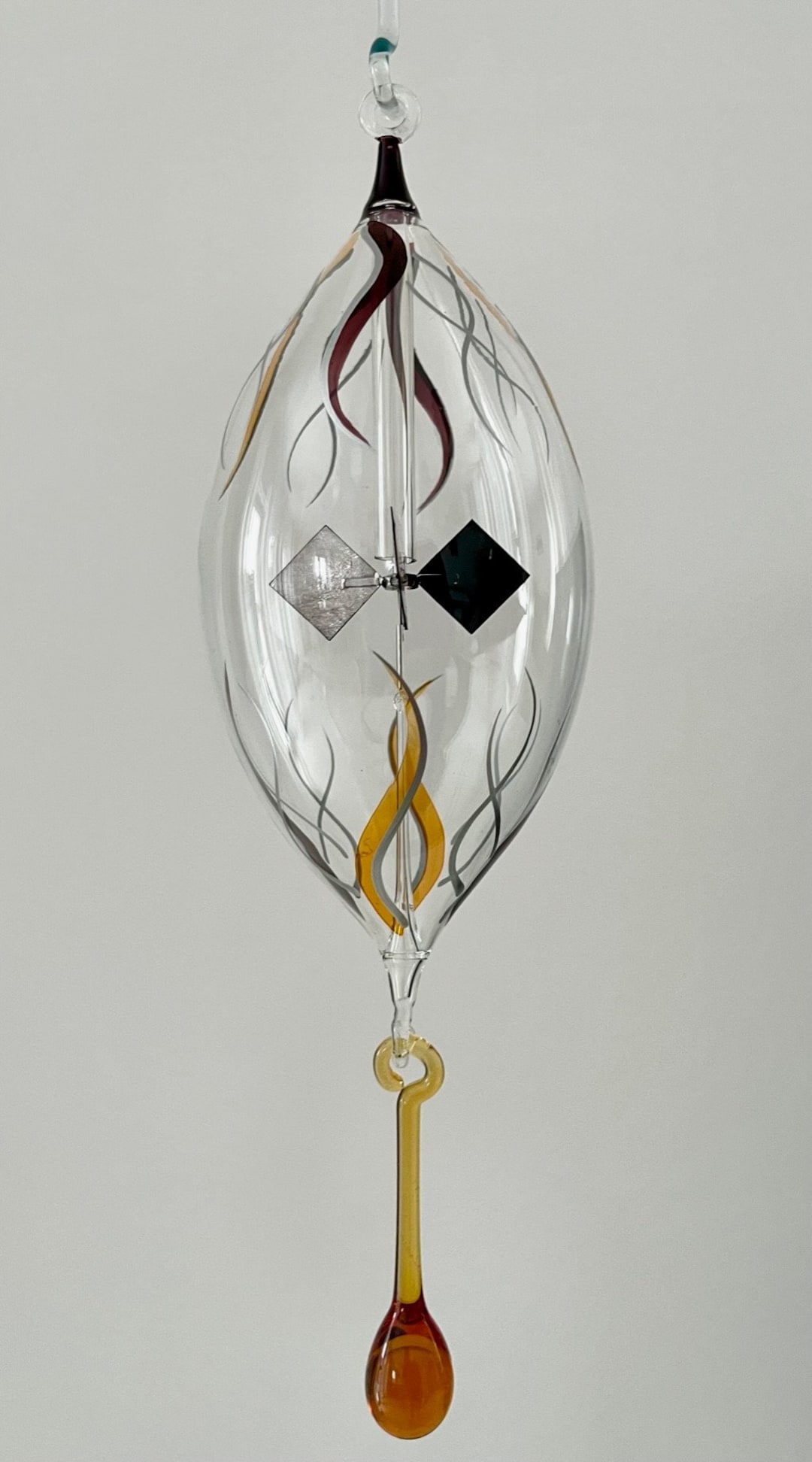 Lightmill Radiometer Solar Perpetuum Mobile Glass Art 8 X 24 Cm Amber ...