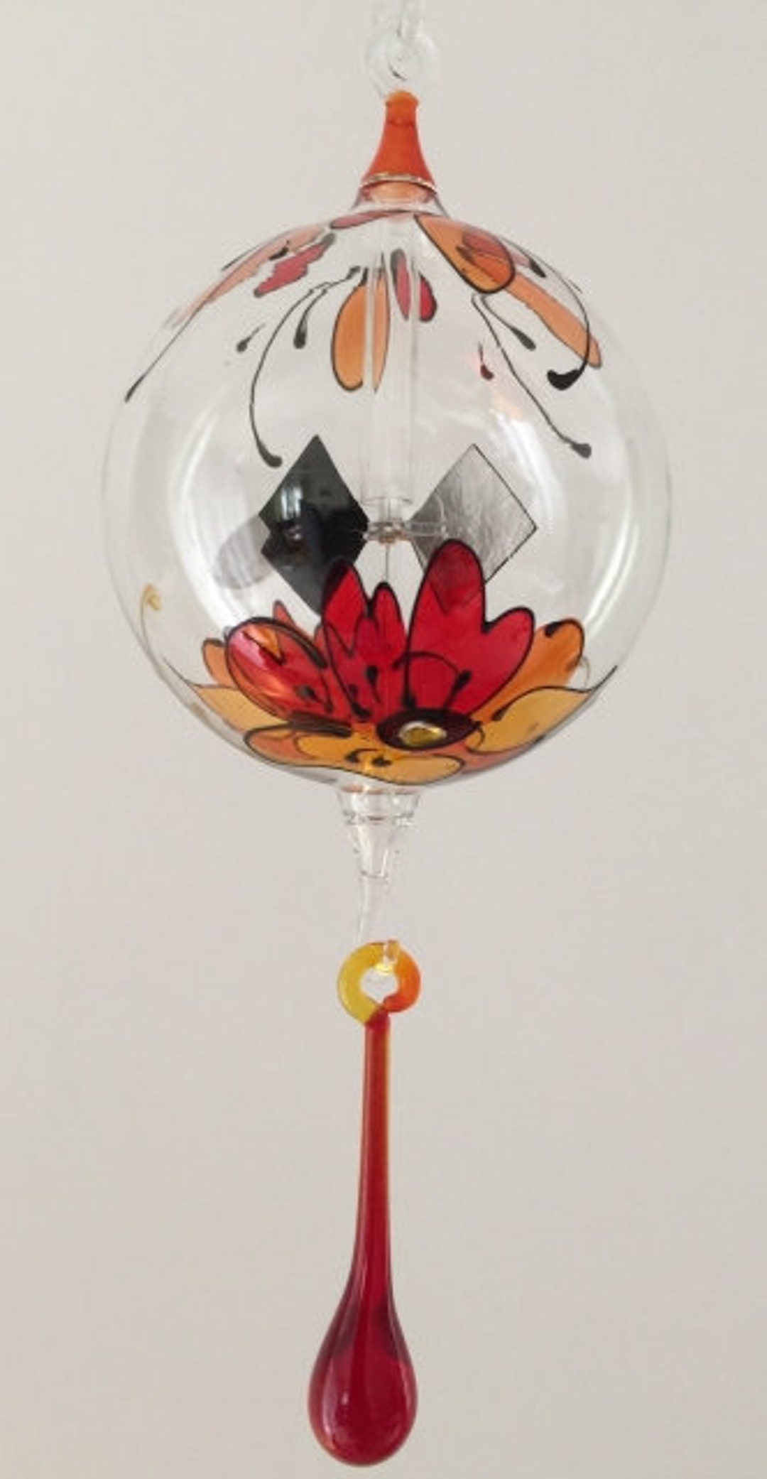 Lichtmühle Solar Glass Ball Sun Wheels D 6 Cm Painted Red-orange With ...