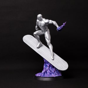 Handmade Silver Surfer Figure - 3D Printed - Custom Painted ...