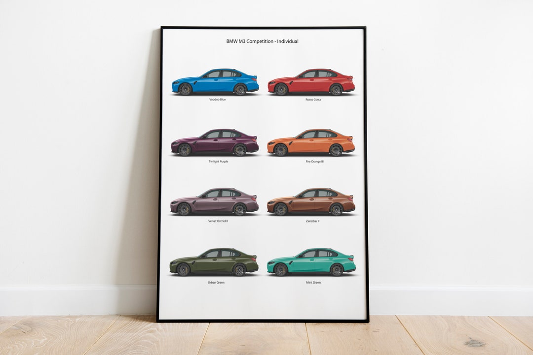 BMW M3 Individual Colors | Digiral Print Art | BMW G80 Competition ...