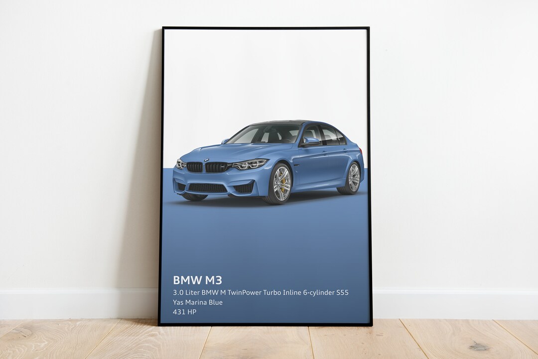 BMW M3 F80 LCI Individual Model | Digital Download | Poster Art | YAS ...