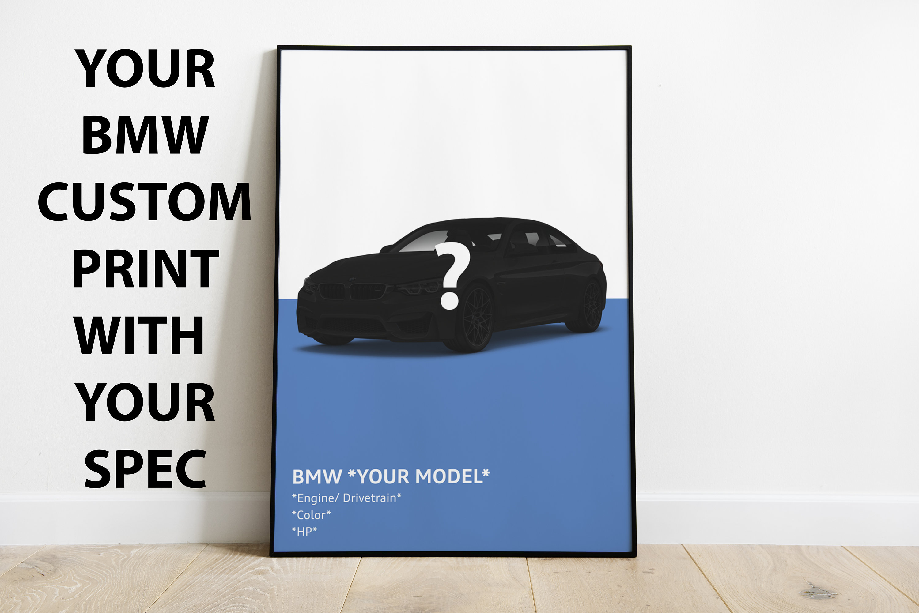 BMW Custom Poster | Personalized Custom BMW Car Poster - Digital ...