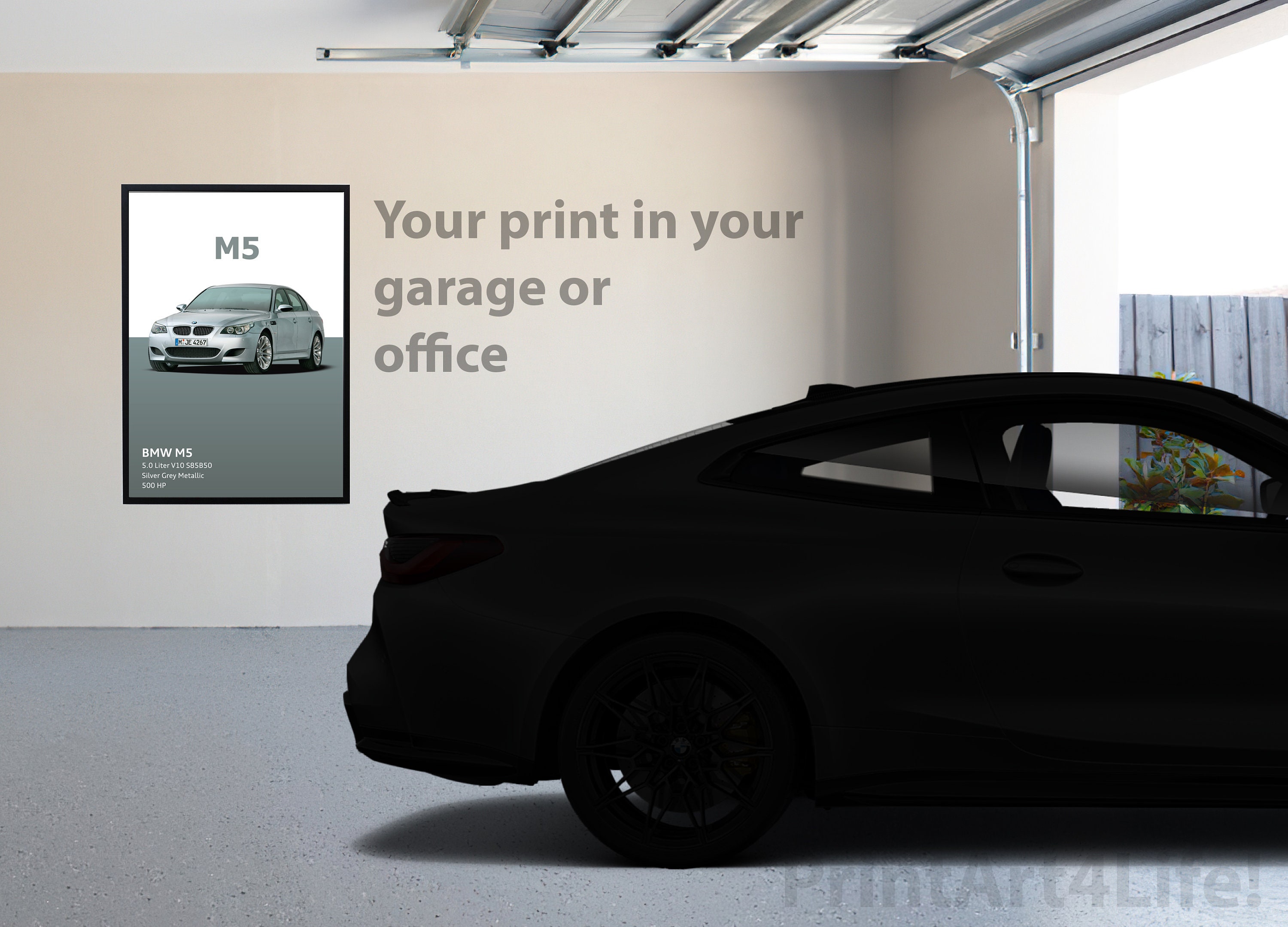 BMW M5 E60 V10 Print | Silver Metallic | BMW Legendary V10 F1 | M5 E60 ...
