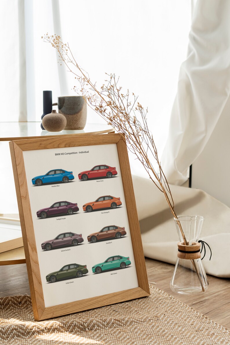 BMW M3 Individual Colors Digiral Print Art BMW G80 - Etsy
