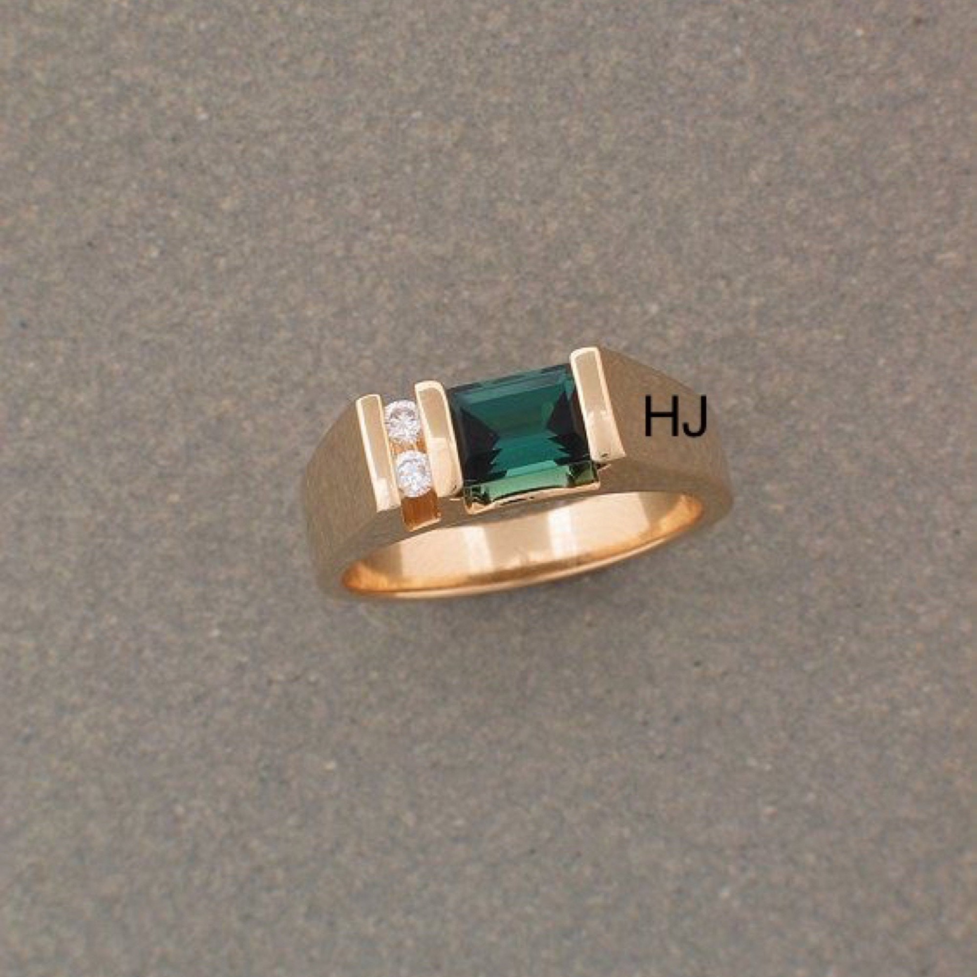 Lab Emerald Ring 925 Sterling Silver Ring May Birthstone Ring Octagon ...
