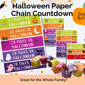 Halloween Paper Chain Countdown - Etsy