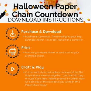 Halloween Paper Chain Countdown - Etsy