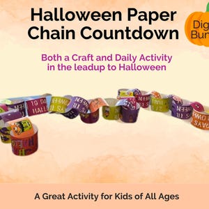 Halloween Paper Chain Countdown - Etsy