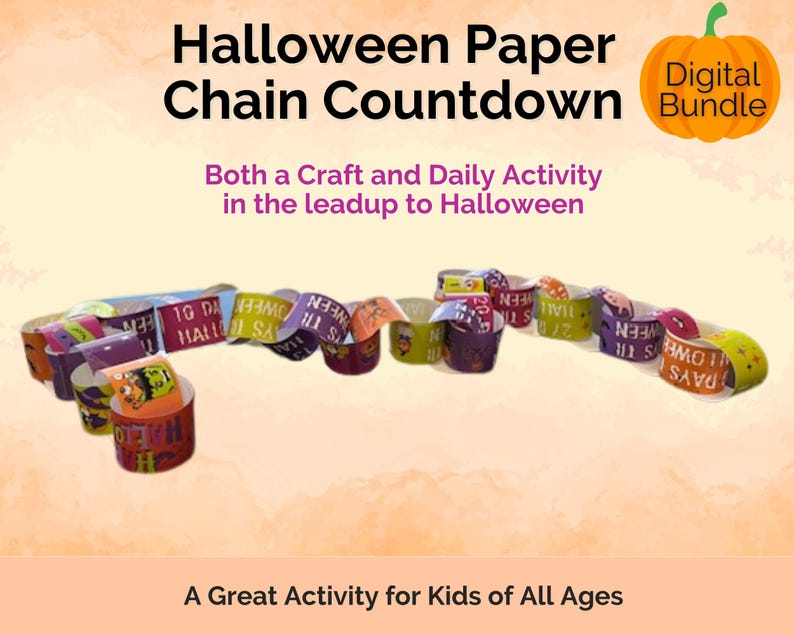 Halloween Paper Chain Countdown - Etsy