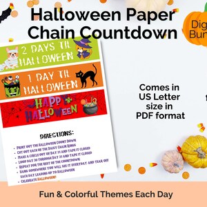 Halloween Paper Chain Countdown - Etsy