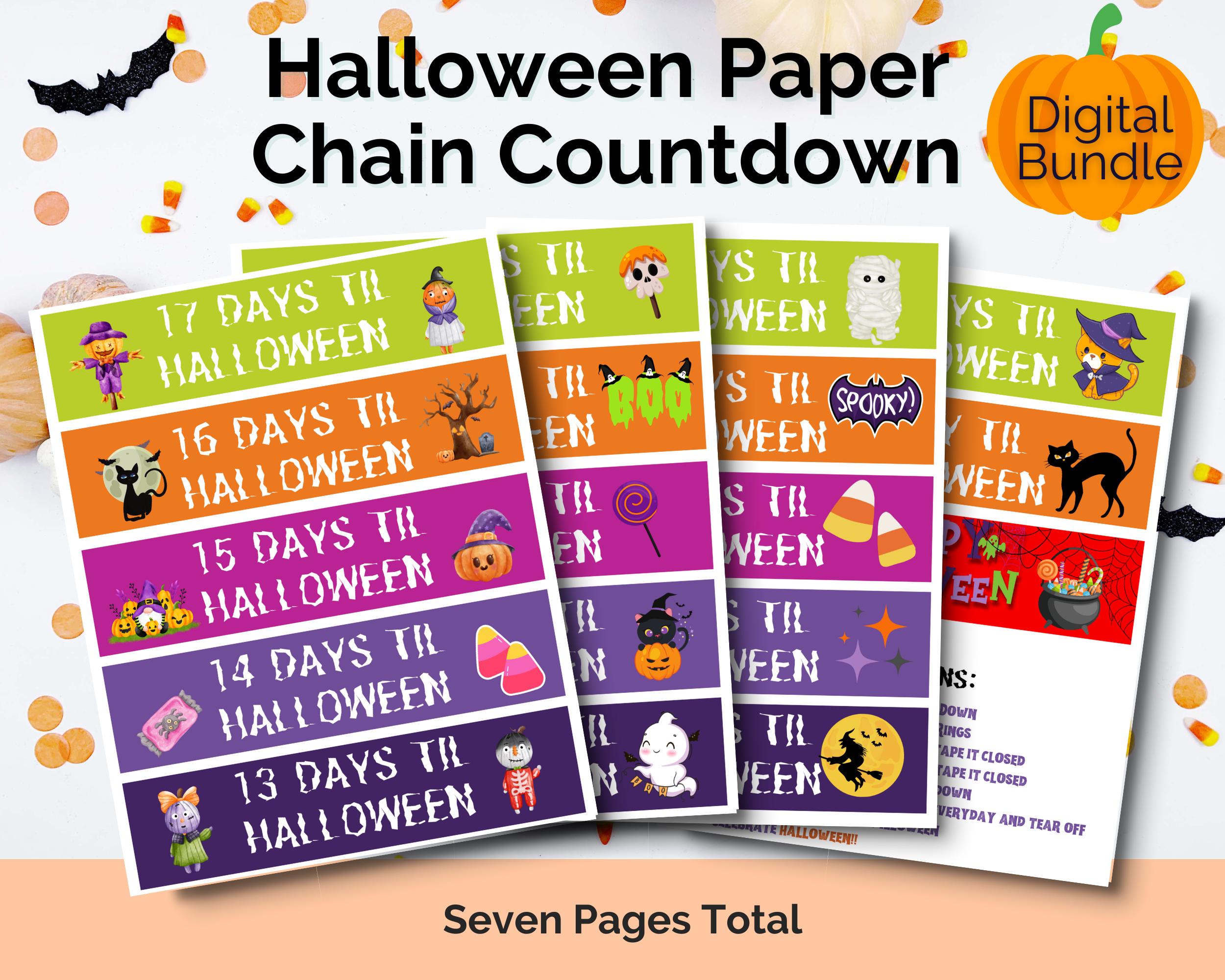 Halloween Paper Chain Countdown - Etsy