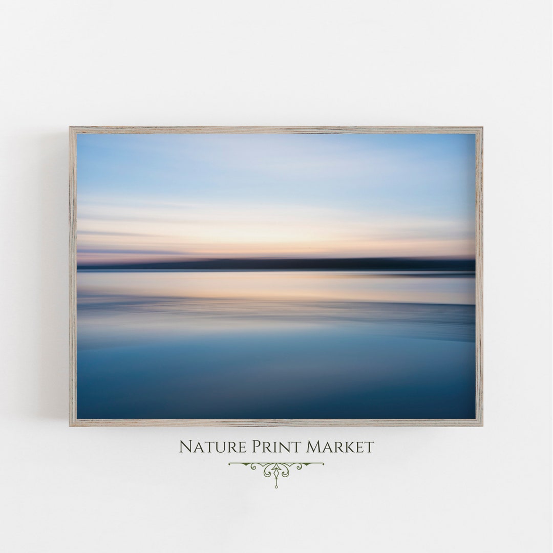 Calm Ocean View Landscape Photography Print Scenic Nature Wall Art ...