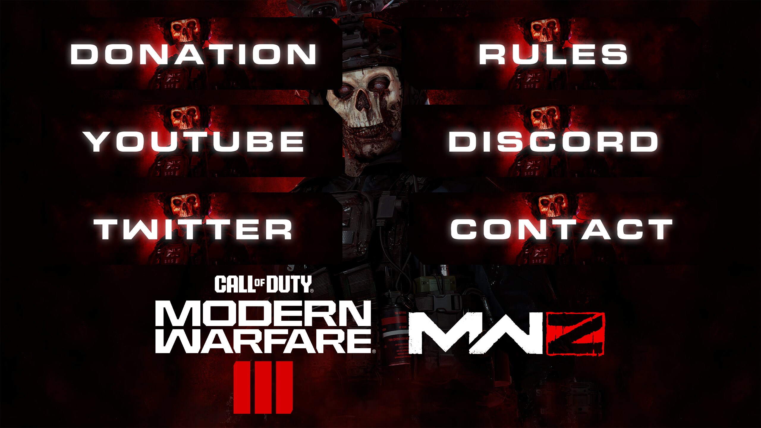 Modern Warfare III Zombies Stream Overlay /animated Screens/call of ...
