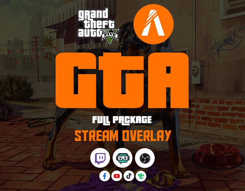 GTA V Fivem Orange Big Twitch Stream Overlay GTA Animated Twitch ...