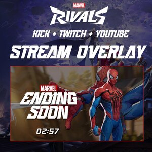 Marvel Rivals Countdown Stream Overlay | Twitch, Youtube, Kick | Cute ...