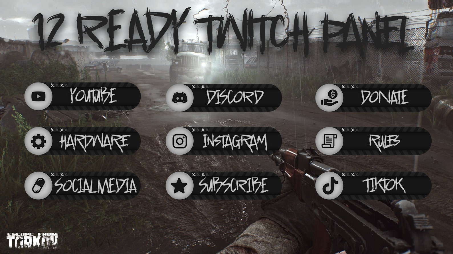 Escape From Tarkov Stream Overlay Package | Webcam | Screens | Panels ...