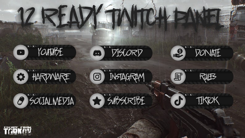 Escape From Tarkov Stream Overlay Package | Webcam | Screens | Panels ...
