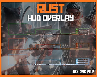 Rust HUD Overlays || X15 PNG Ready File / Twitch Overlay - OBS Ready ...