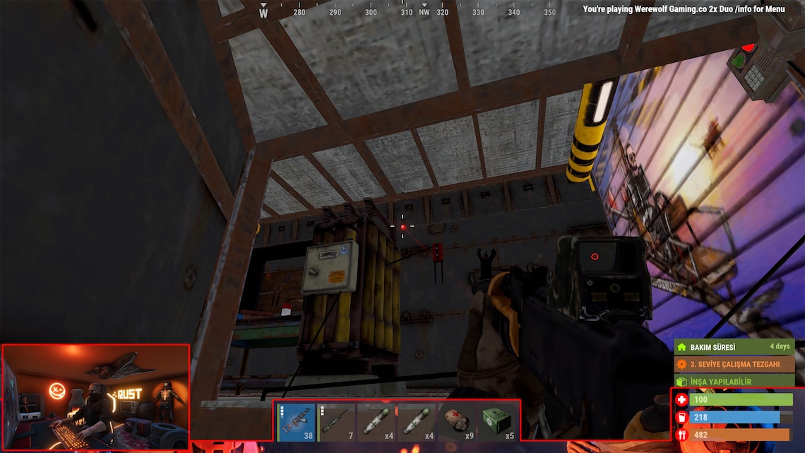 Rust Game Red Animated Twitch Overlay Package | Rust Hud Overlay : Webcam, Screens, Panels, HUD ...