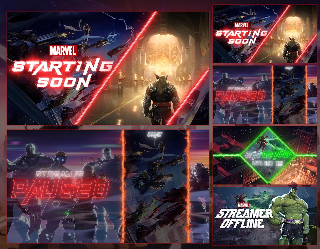 Marvel Rivals Stream Overlay Package | Avengers, Spiderman, Hulk, X-men ...