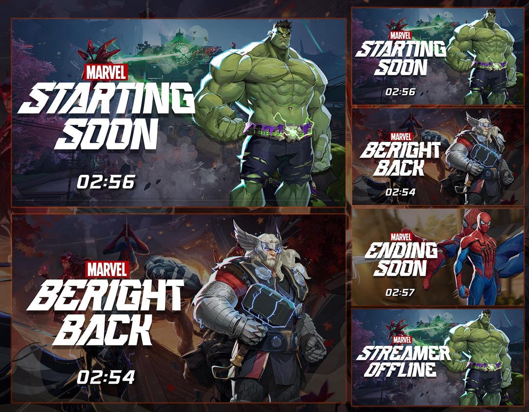 Marvel Rivals Countdown Stream Overlay | Twitch, Youtube, Kick | Cute ...
