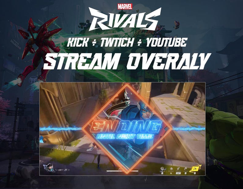 Marvel Rivals Stream Overlay Package | HD Quality | Twitch, Kick ...
