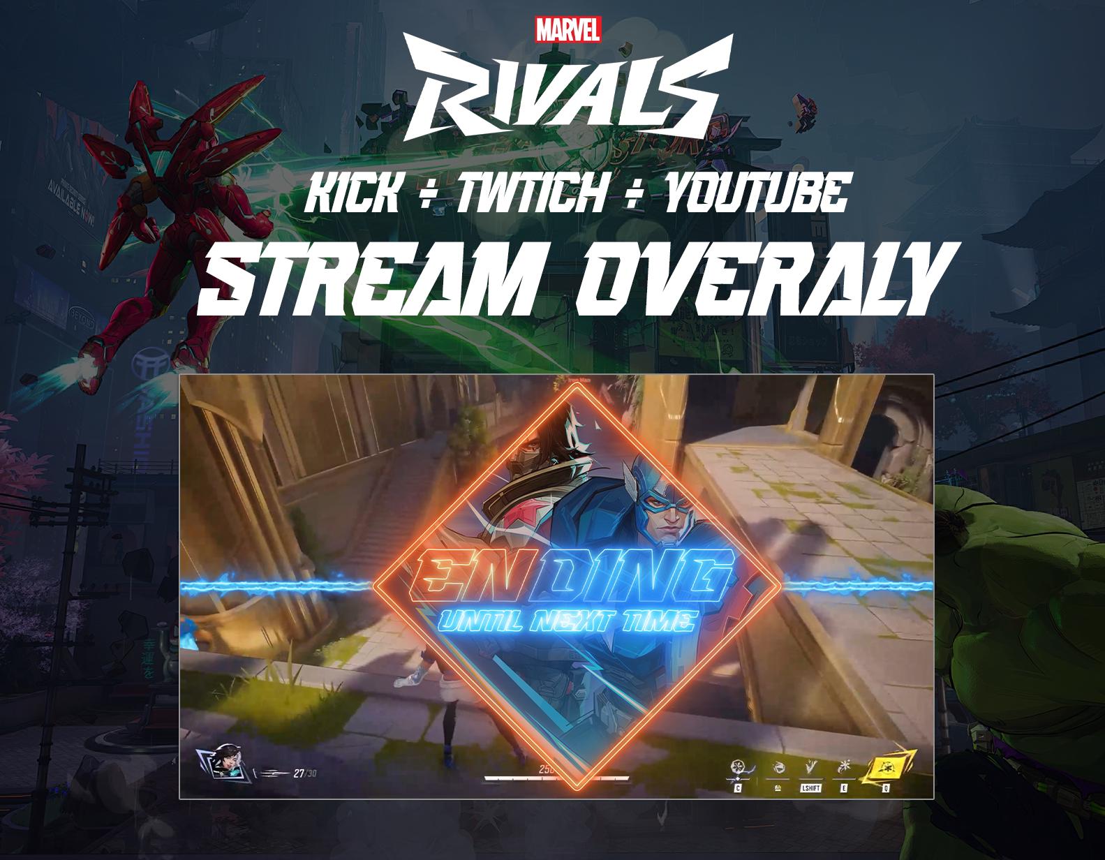 Marvel Rivals Stream Overlay Package | HD Quality | Twitch, Kick ...