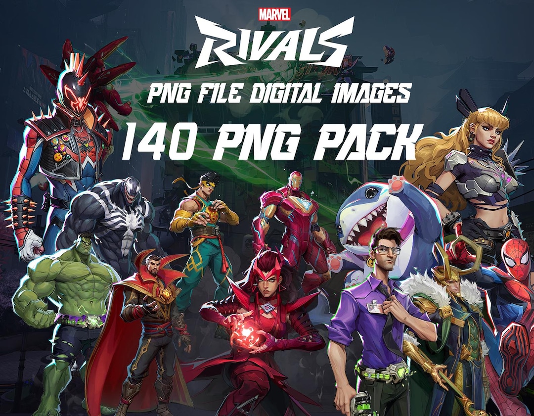Marvel Rivals PNG Digital Images | 140+ Heroes, Villains & Items ...