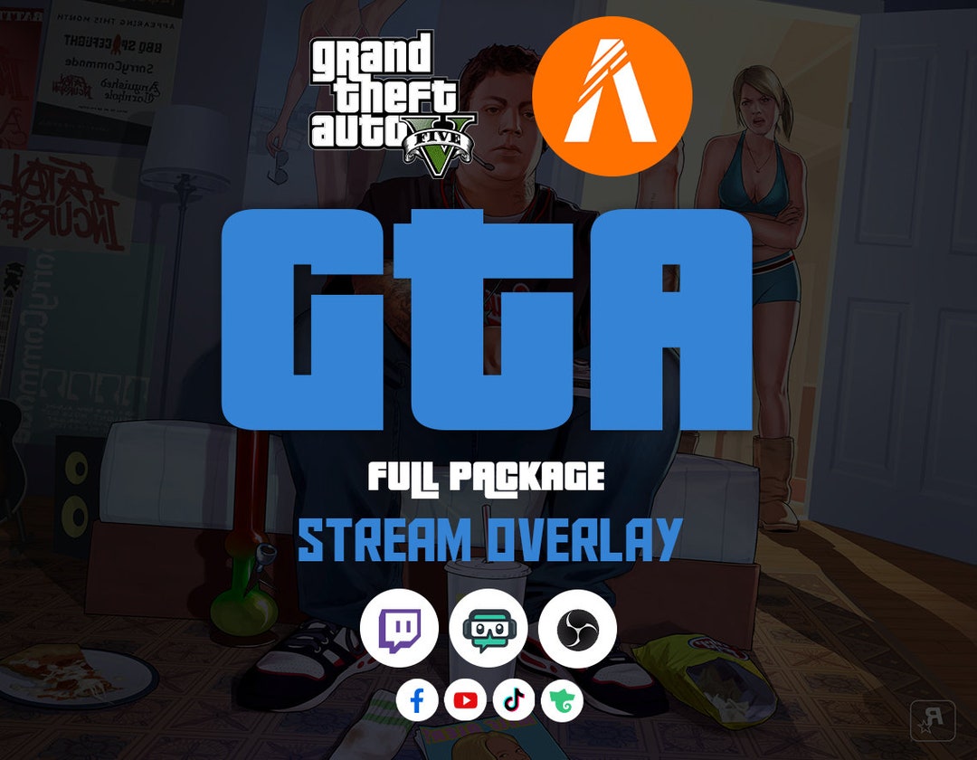 GTA V Fivem Blue Twitch Stream Overlay GTA Animated Twitch Overlay ...