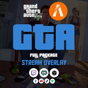 GTA V Fivem Blue Twitch Stream Overlay GTA Animated Twitch Overlay ...