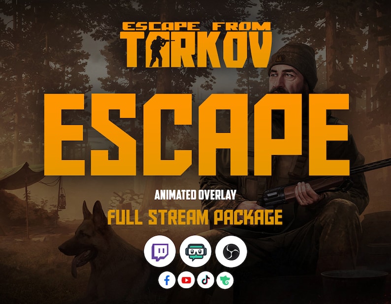 Escape From Tarkov Stream Overlays Pack | Tarkov Twitch Overlays | Twitch Stream Overlay ...