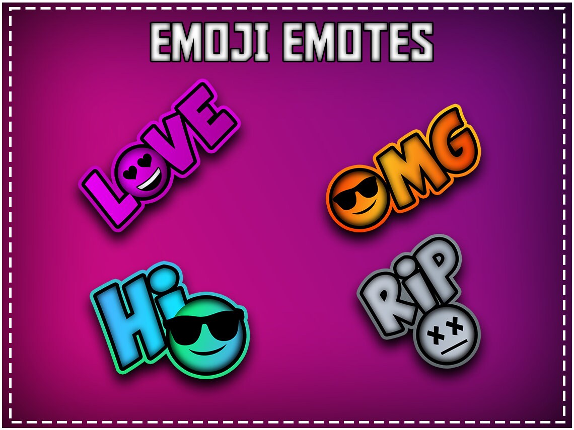 Emoji Emotes Stylised 10x Twitch | Discord | Youtube | Streaming | Cute ...