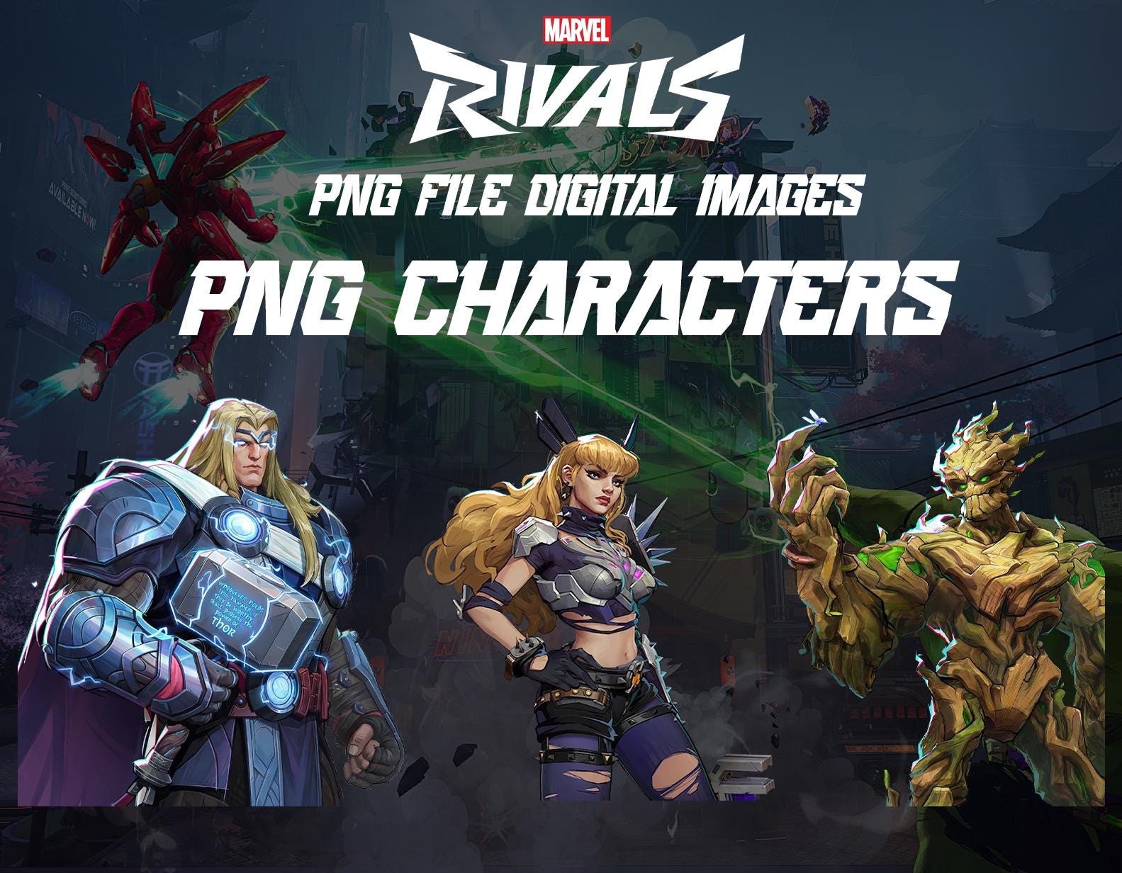 Marvel Rivals PNG Digital Images | 140+ Heroes, Villains & Items ...