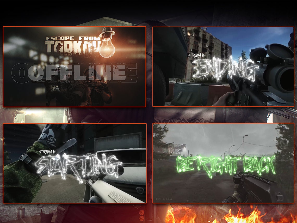 Escape From Tarkov Stream Overlays Package | Tarkov Animated Twitch ...
