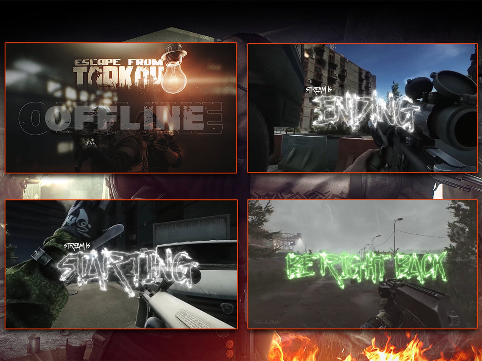 Escape From Tarkov Stream Overlays Package | Tarkov Animated Twitch ...