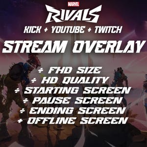 Marvel Rivals Stream Overlay Package | Avengers, Spiderman, Hulk, X-men ...